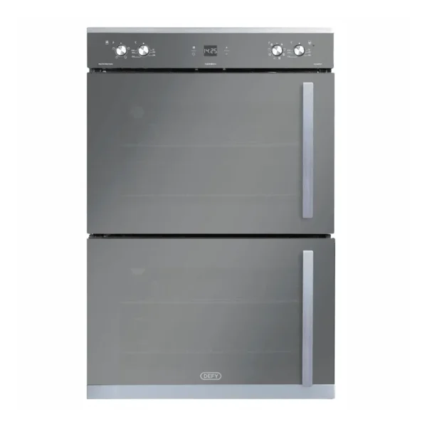 Defy 184L Gemini Gourmet Multifunction Double Oven Mirror Glass - Homeza